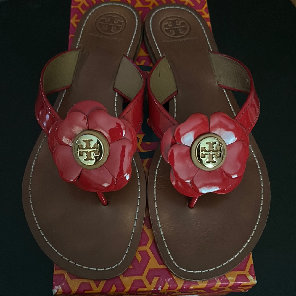Tory Burch- Breely - Patent/ Vegan Leather, Red - Gem